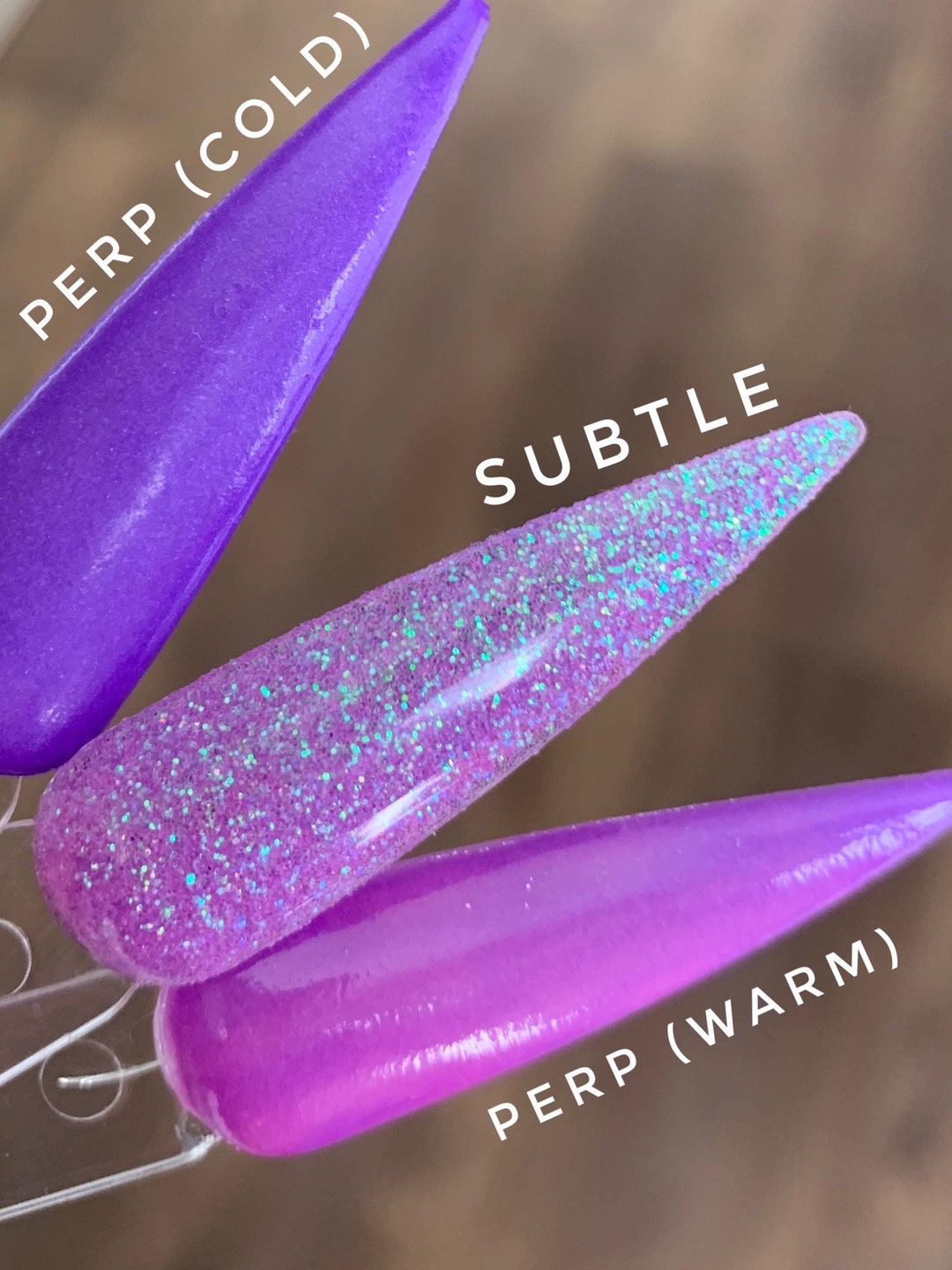 Purple Pink Thermal Dip Powder Duo: Glitter Nail Dip - Etsy