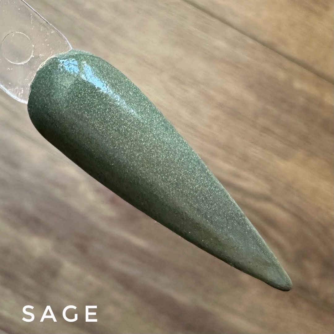 Sage Dip Powder, Sage Green Dip Powder for Nails, Fall Green Dip Powder ...