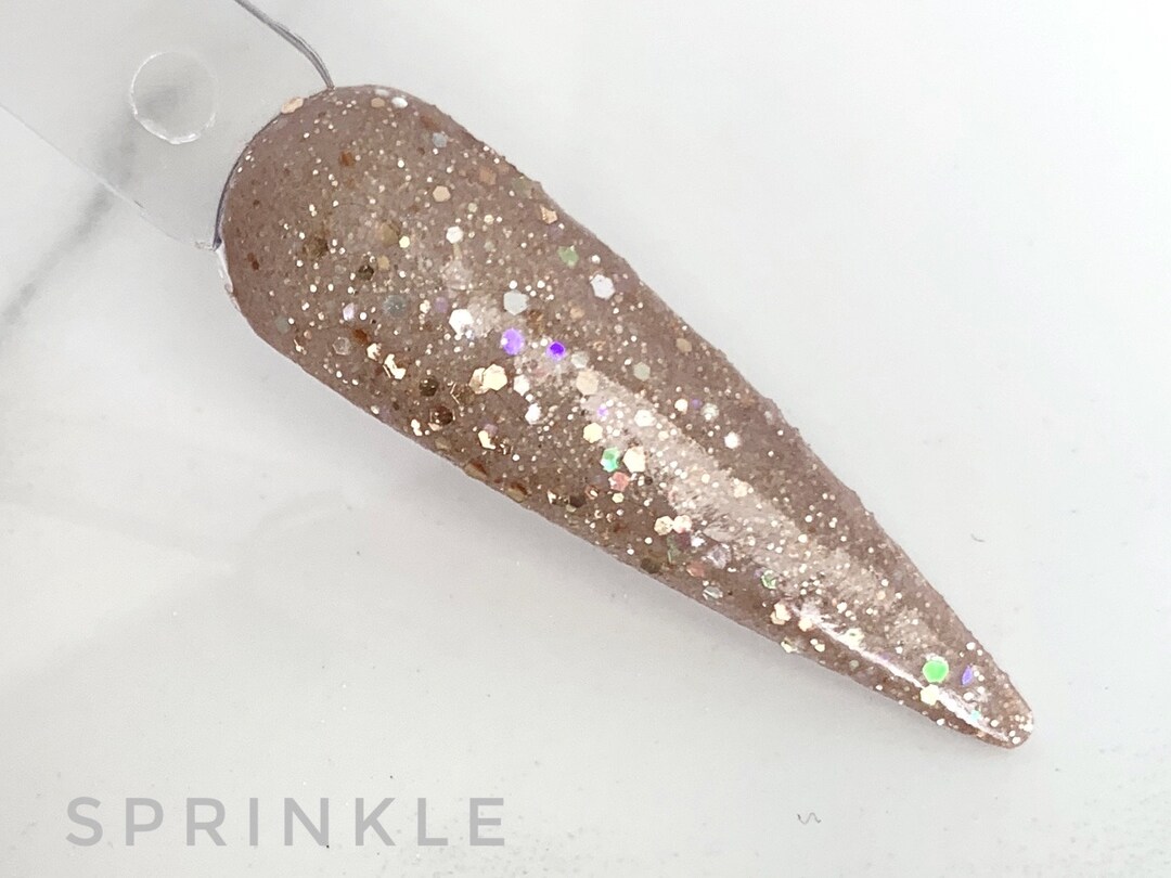 Sprinkle Dip Powder, Tan Glitter Dip Powder, Dip Powder Beige - Etsy