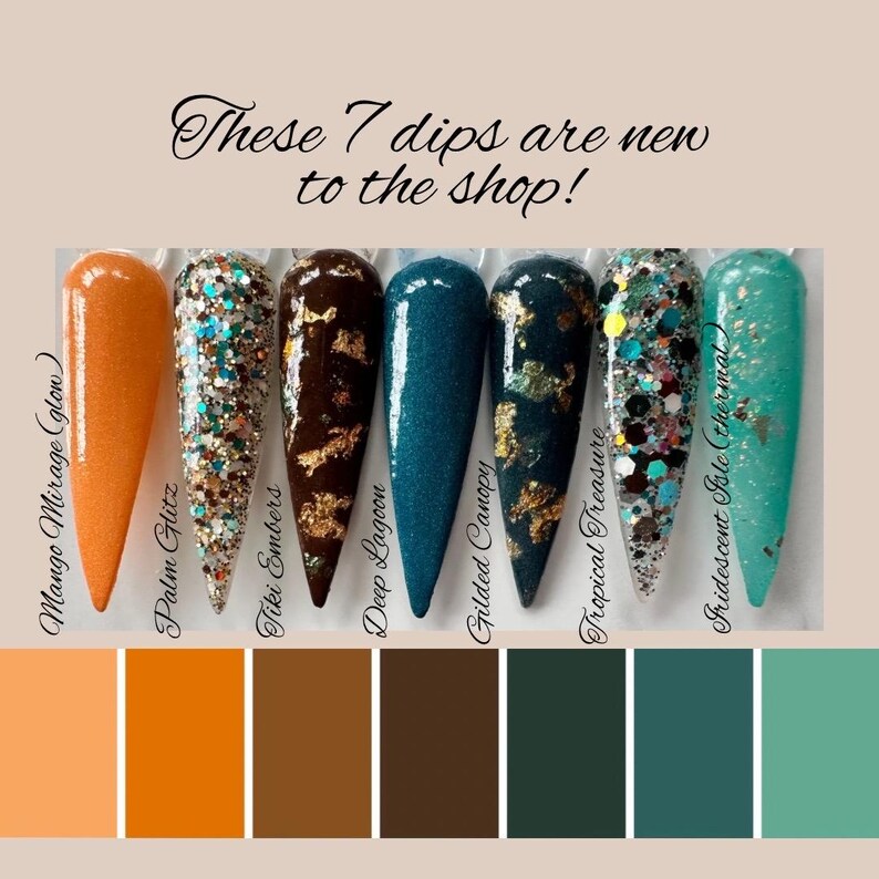 Color Palette Inspired Dip Powder Set, Kandedips - Etsy