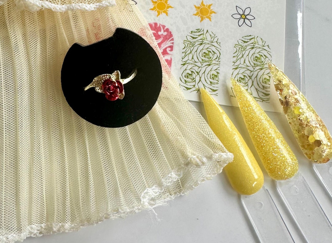 Belle Bundle, Yellow Dip Powder Set, Spring Nails, Kandedips - Etsy