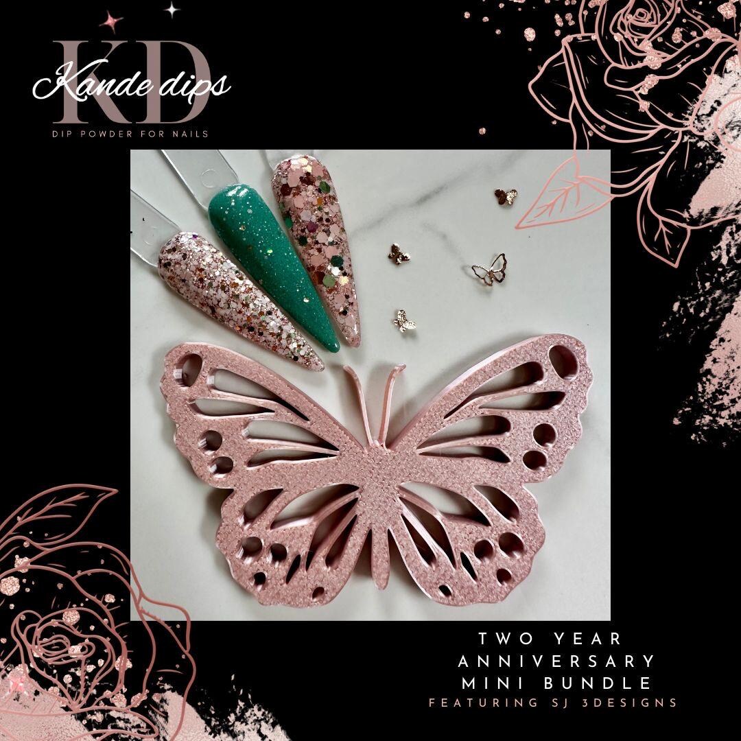 Anniversary Mini Bundle, Dip Powder Trio, Dip Powder Set, Butterfly Nailfie Prop, Kandedips - Etsy