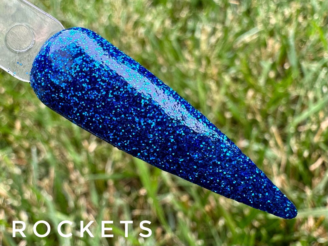 Rockets Dip Powder, Sparkling Blue Dip Powder, Blue Glitter Dip Powder ...