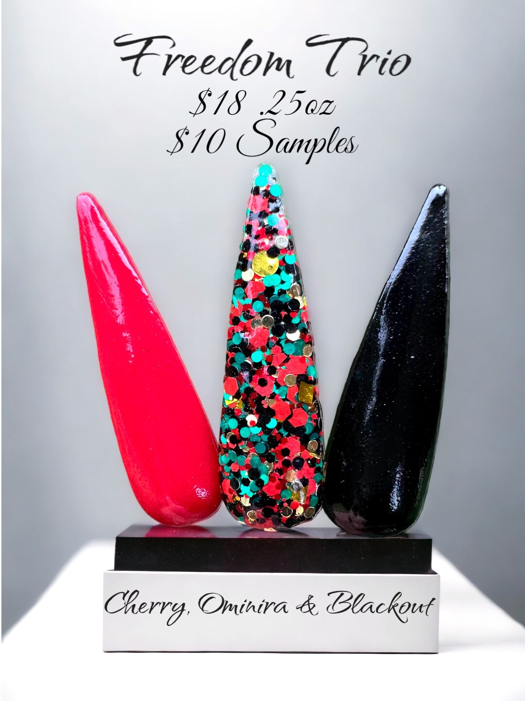 Freedom Trio, Cherry, Ominira & Blackout Dip Powders, Juneteenth Dip ...