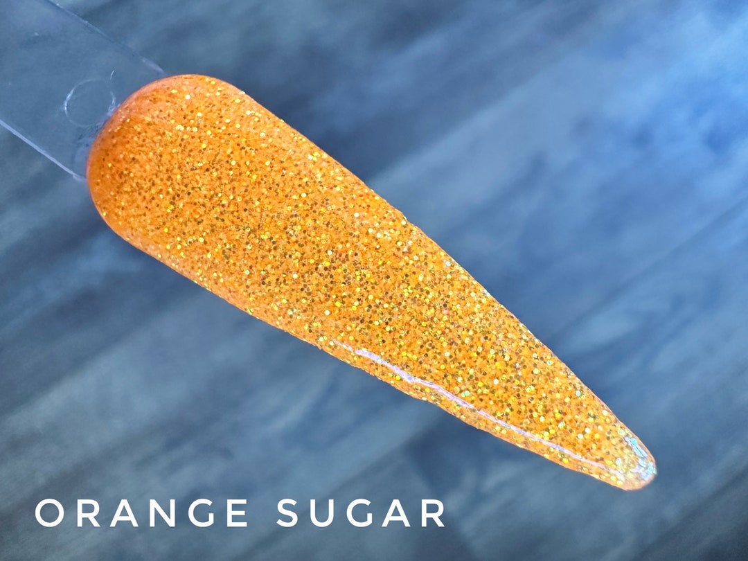Orange Sugar Dip Powder, Dip Powder Orange, Fine Glitter Orange Dip Powder, Kande Dips - Etsy