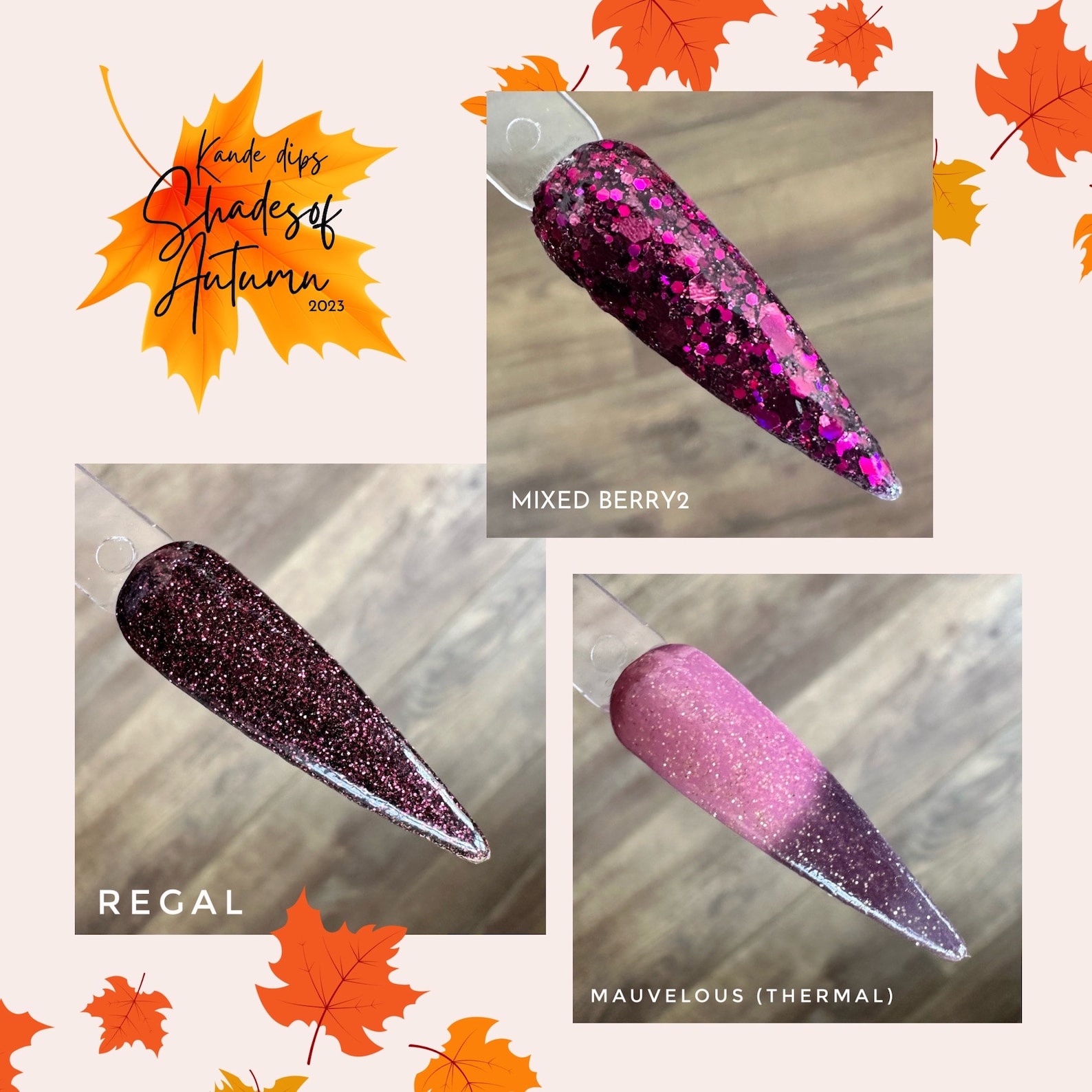 Shades of Autumn Dip Powder Collection, Fall Dip Powder for Nails, Fall ...