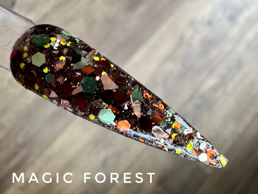 Magic Forest Dip Powder: Brown, Sage, Pink Glitter Mix - Etsy