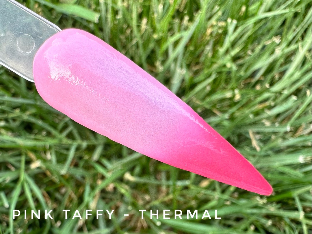 Pink Taffy Thermal Dip Powder, Pink to Light Pink Thermal Dip Powder ...