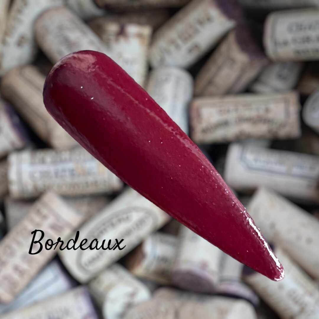 Bordeaux Dip Powder, Deep Red Dip Powder for Nails, Solid Dip Powder ...