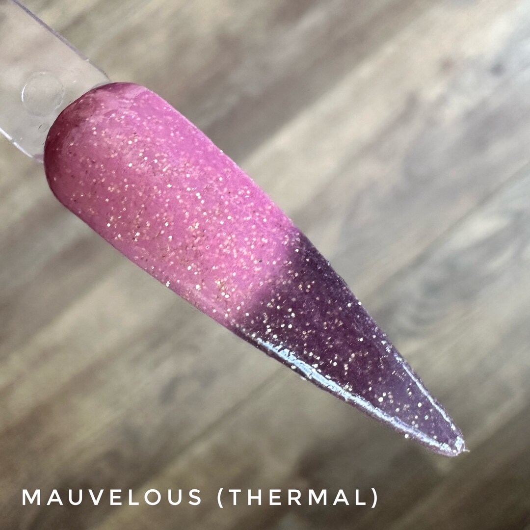 Mauvelous Thermal Dip Powder, Deep Plum to Mauve Thermal Dip Powder for ...