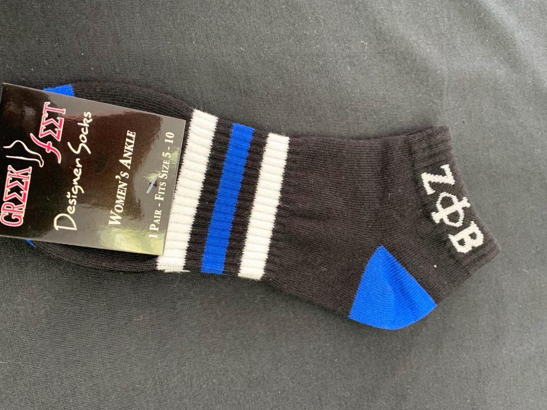 Zeta Phi Beta Black Ankle Socks - Etsy