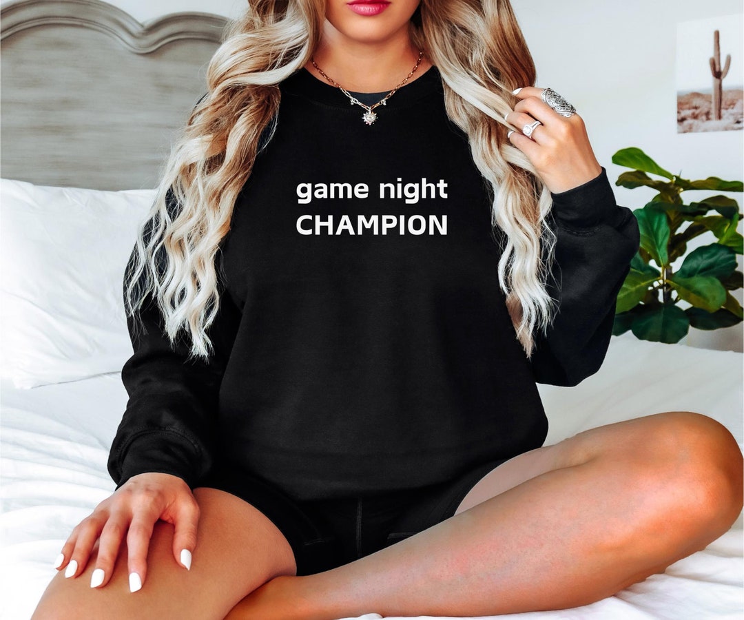 Game Night Champion Sweatshirt, Sweater for Gaming, Board Game Lover ...