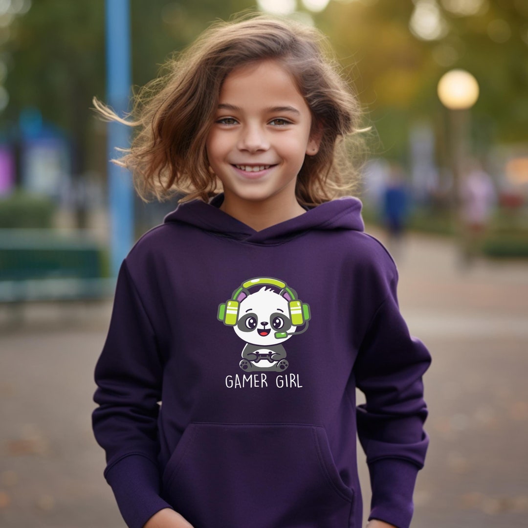 YOUTH Gamer Girl Sweater, Gamer Girl Sweatshirt, Panda Sweatshirt ...