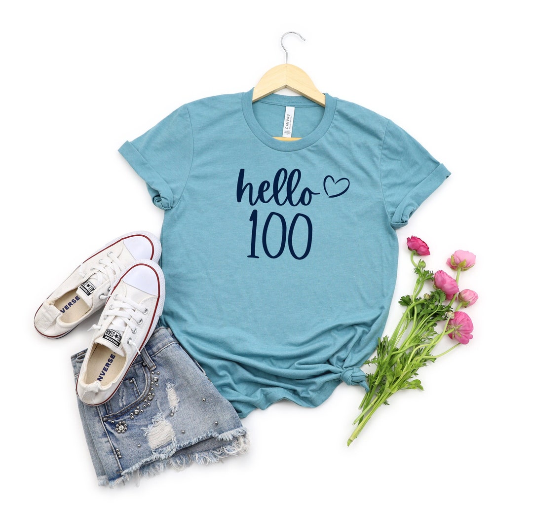 Hello 100 Birthday T Shirt, Its My 100th Birthday Tshirt, Birthday ...