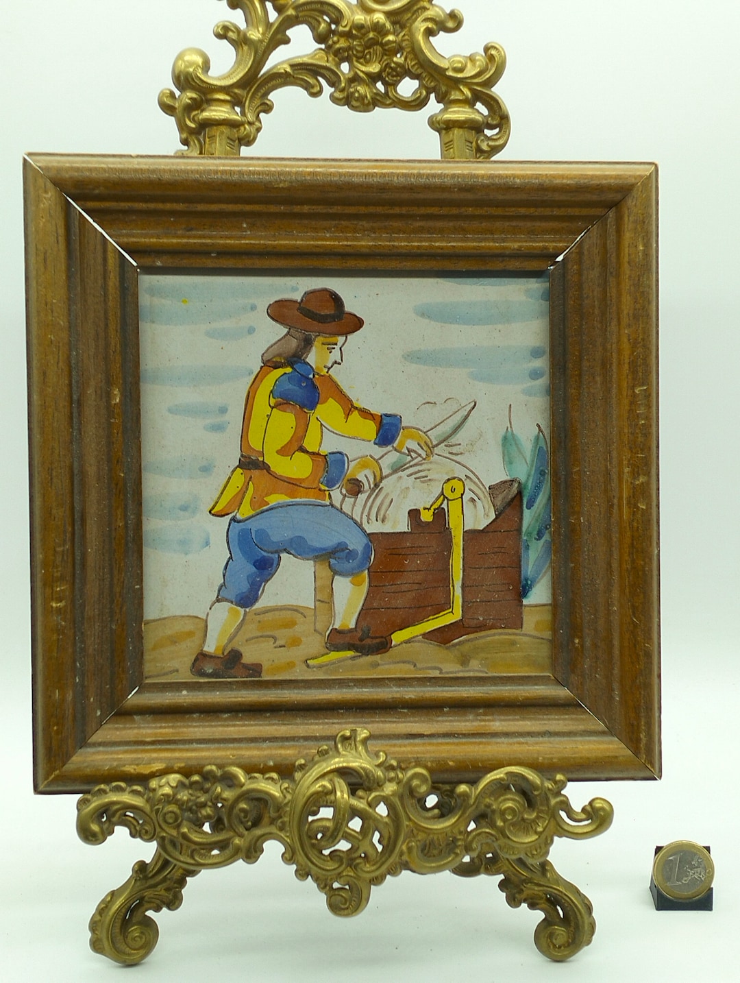 Ceramic Tile With Wooden Frame - Etsy