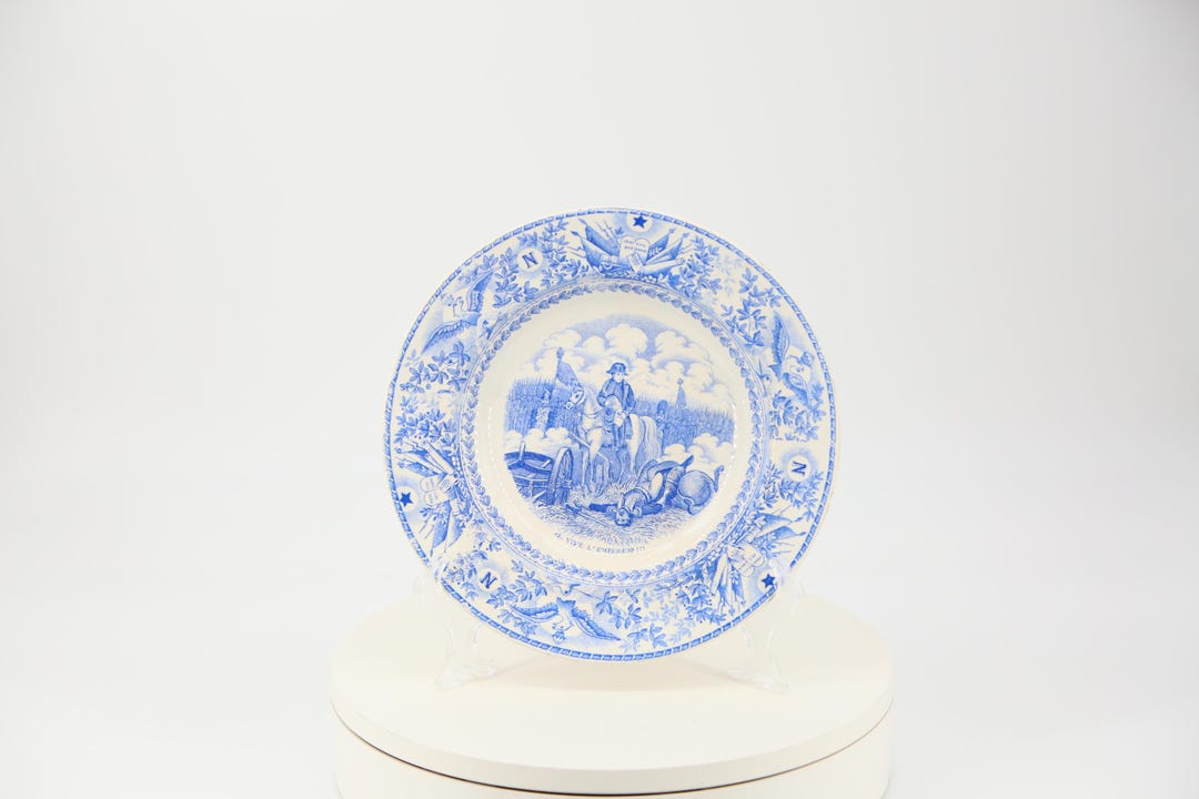 Antique Société Céramique Plate "vive L'empereur", Maastricht ...