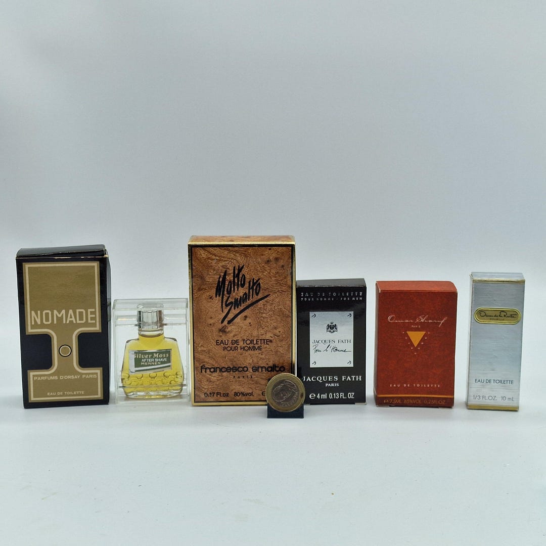 Vintage Miniature Perfumes – Lot of 6 Men's Fragrances With Case (1970s ...