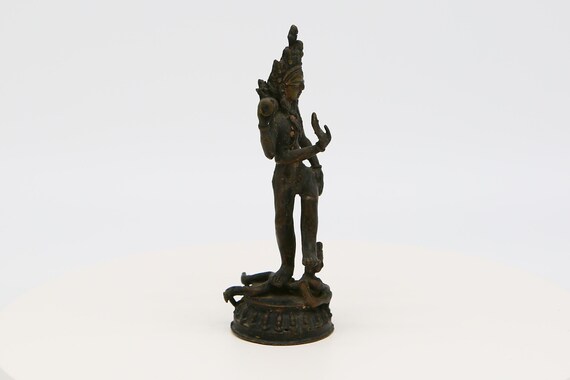 Copper figure of Shiva - Gem