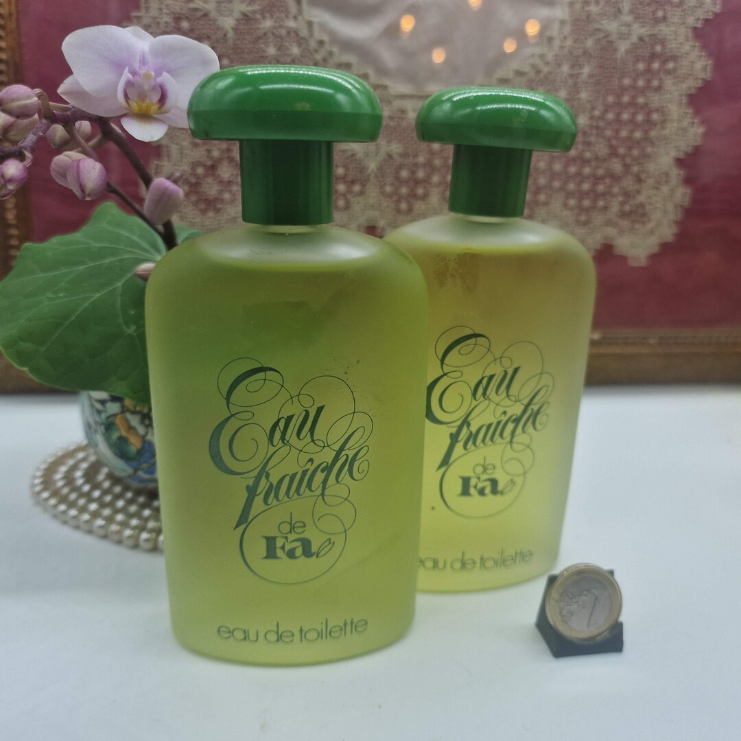 Huge 200ml Vintage Eau Fraîche De Fa, 1970s Green Frosted Bottle ...