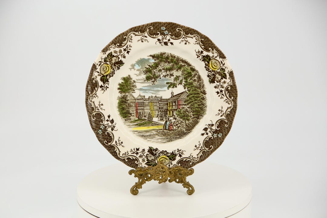 Vintage Ceramic Plate, Romantic England, Haddon Hall Kidderminster ...