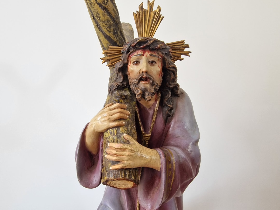 Catholic Statue of Christ. Easter Week. Vintage Antique Catholic Statue ...
