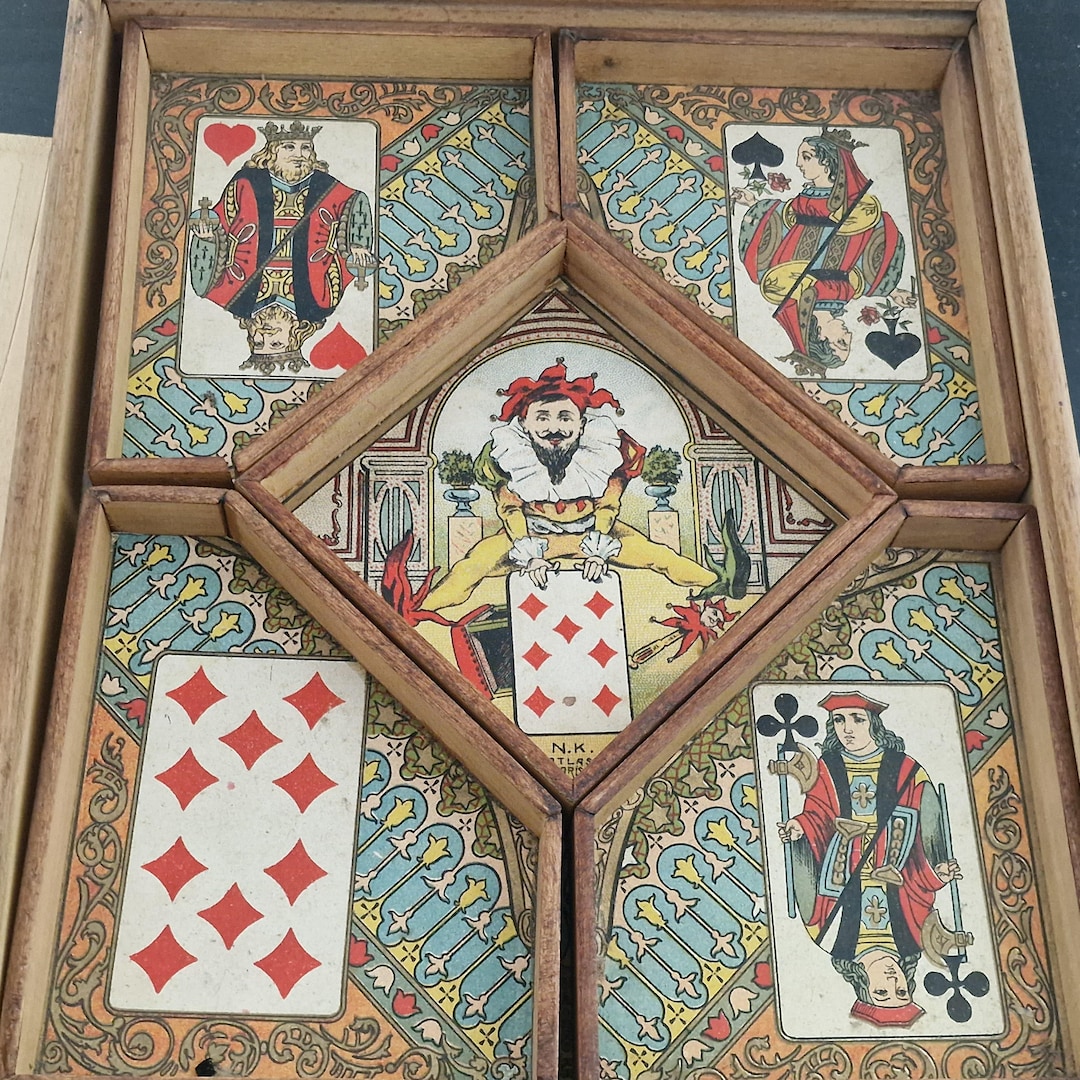 Nain Jaune (yellow Dwarf) Board Game Without Pieces, France, Ca. 1900 ...