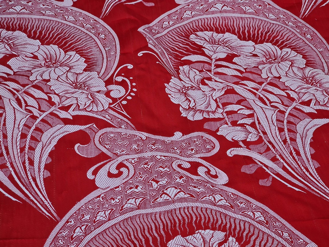 Antique Fabric Red Fabric Toile for Furniture Antique Pillows European ...