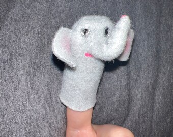 PDF Pattern, Felt Patter, Elephant Finger Puppet Pattern, Elephant ...