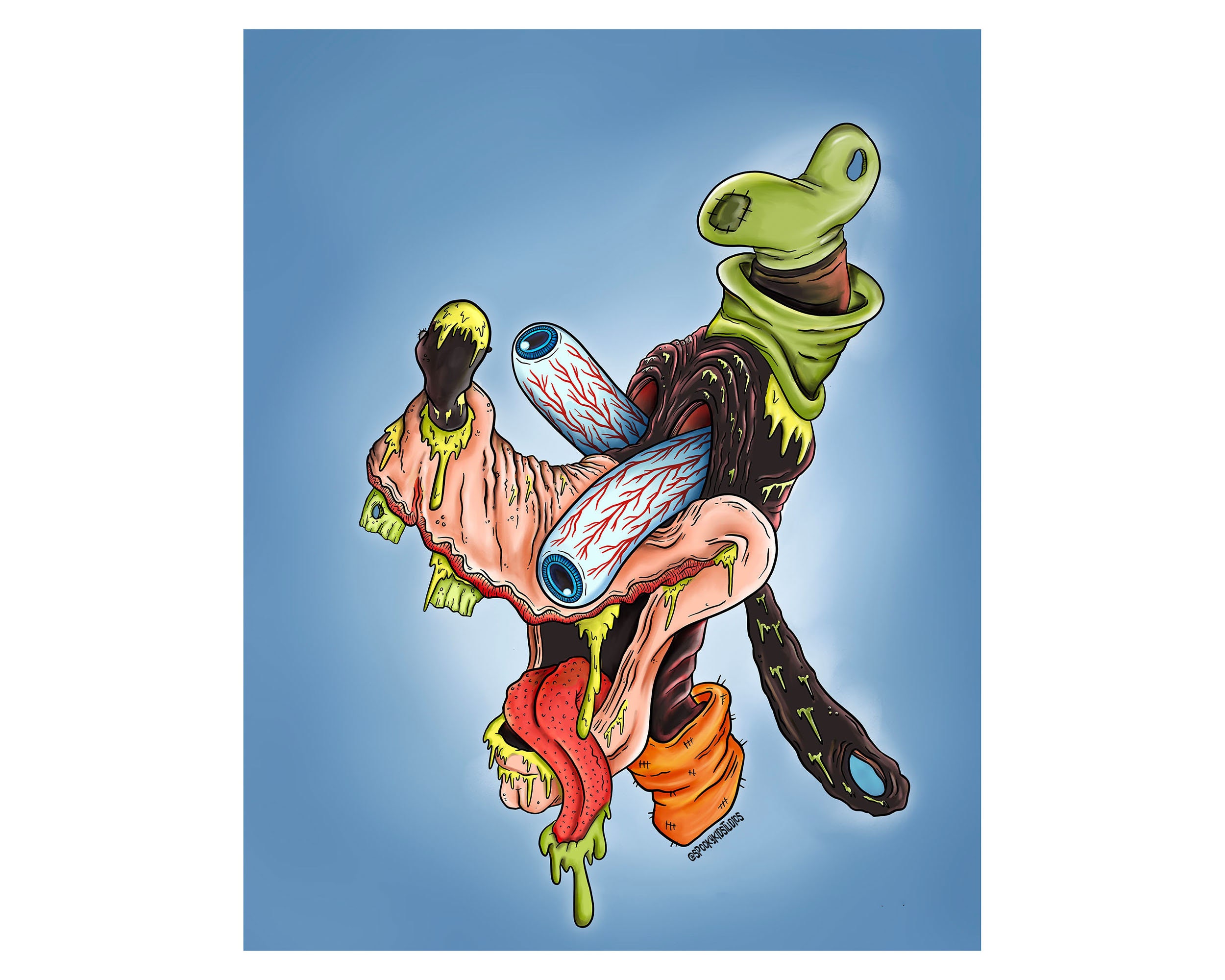 Goofy Fink Wall Art Print Rat Fink, Weirdos Creepy, Spooky Funny ...