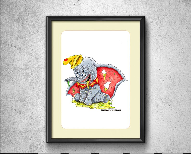 Dumbo Fink Weird Wall Art Print Rat Fink, Weirdos Creepy, Spooky Funny ...