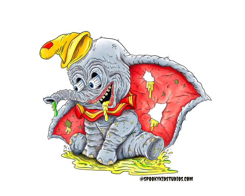 Dumbo Fink Weird Wall Art Print Rat Fink, Weirdos Creepy, Spooky Funny ...