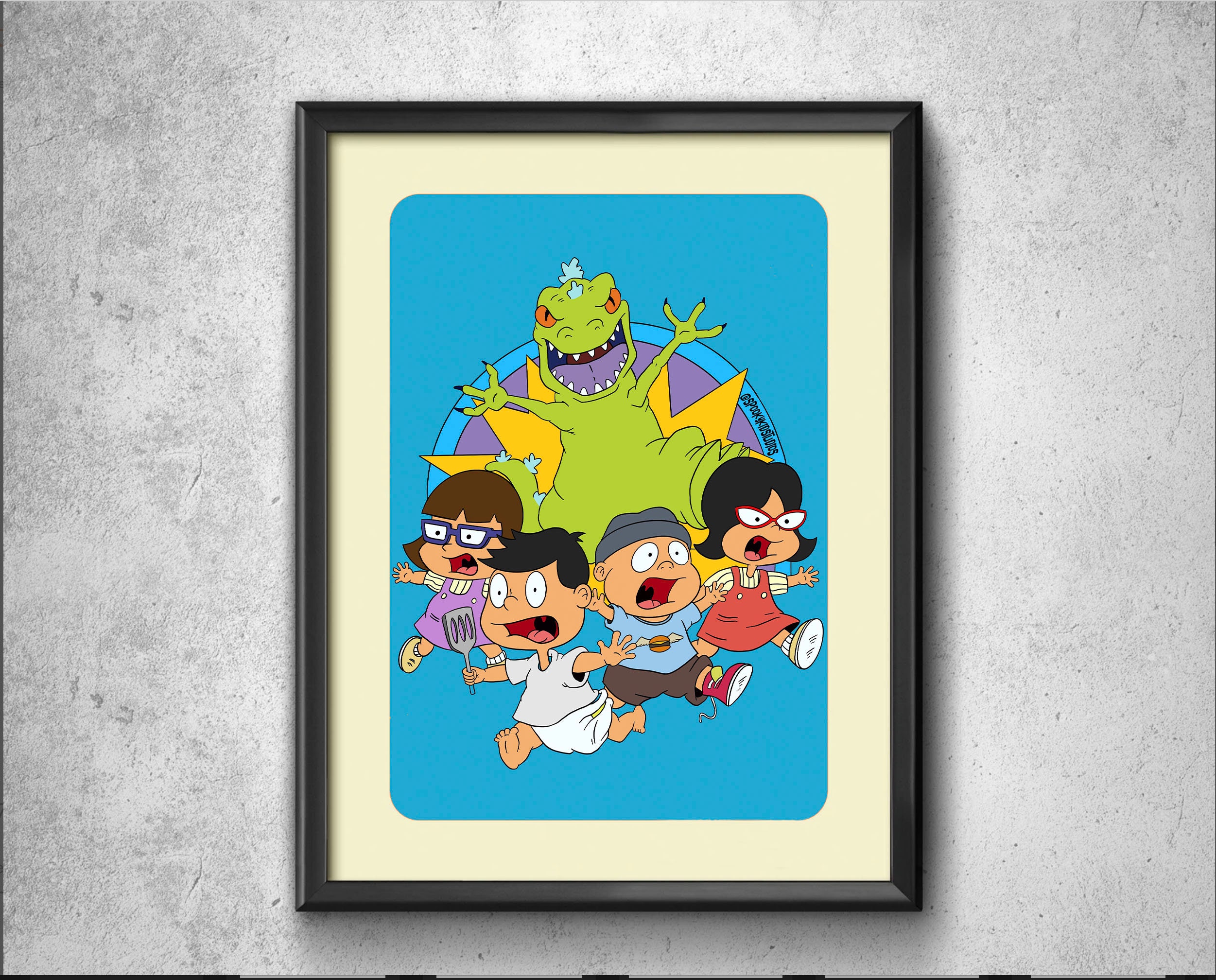 Bob, Linda, Teddy and Gale Rugrats Wall Art Print | Bobs Burgers and ...