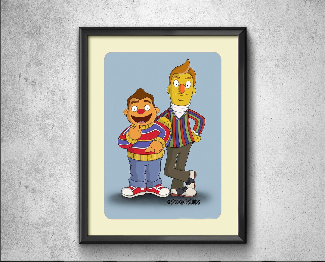 Sesame Street Zeke and Jimmy Jr wall Art Print Bob's - Etsy