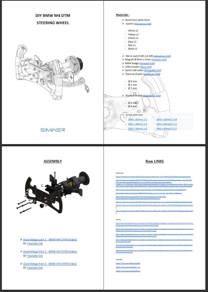 BMW DTM Steering Wheel CAD Files & Guide - Etsy