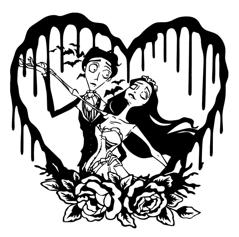 Corpses Bride Bleeding Heart SVG - Etsy