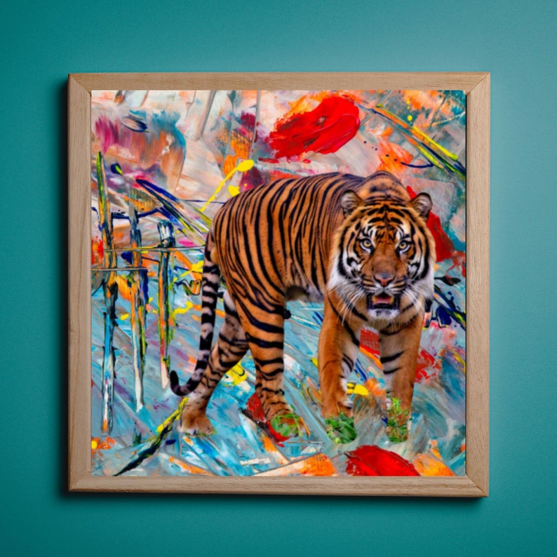 Digital Printable Tiger, Wall Art Pdf Tiger - Etsy