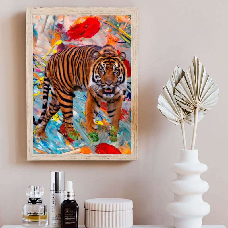 Digital Printable Tiger, Wall Art Pdf Tiger - Etsy