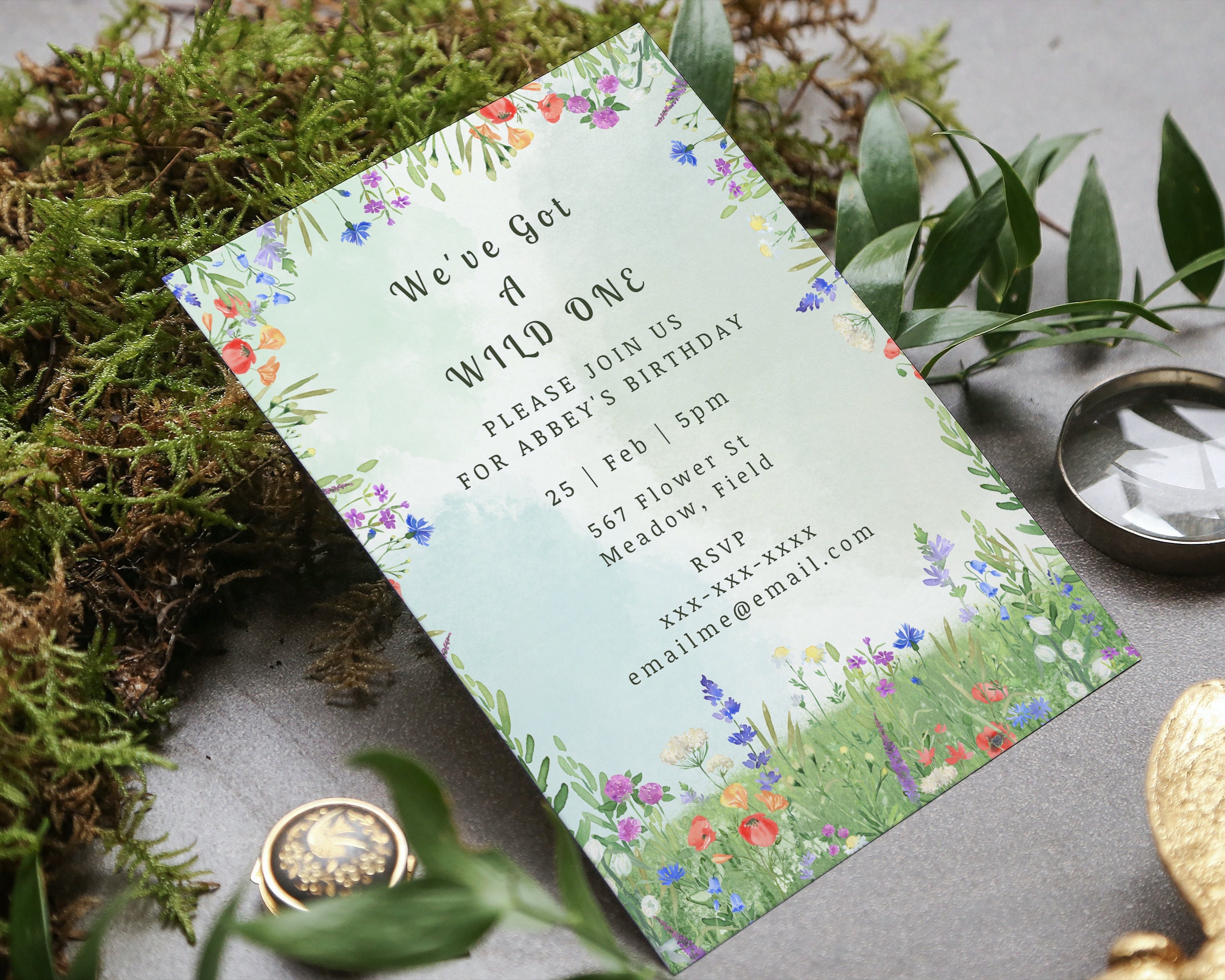 Wildflower Birthday Invitation | Garden Invite | Woodland Party ...