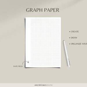 Notebook Paper Pages Printable | Graph Paper, Lined Ruled Note Taking ...