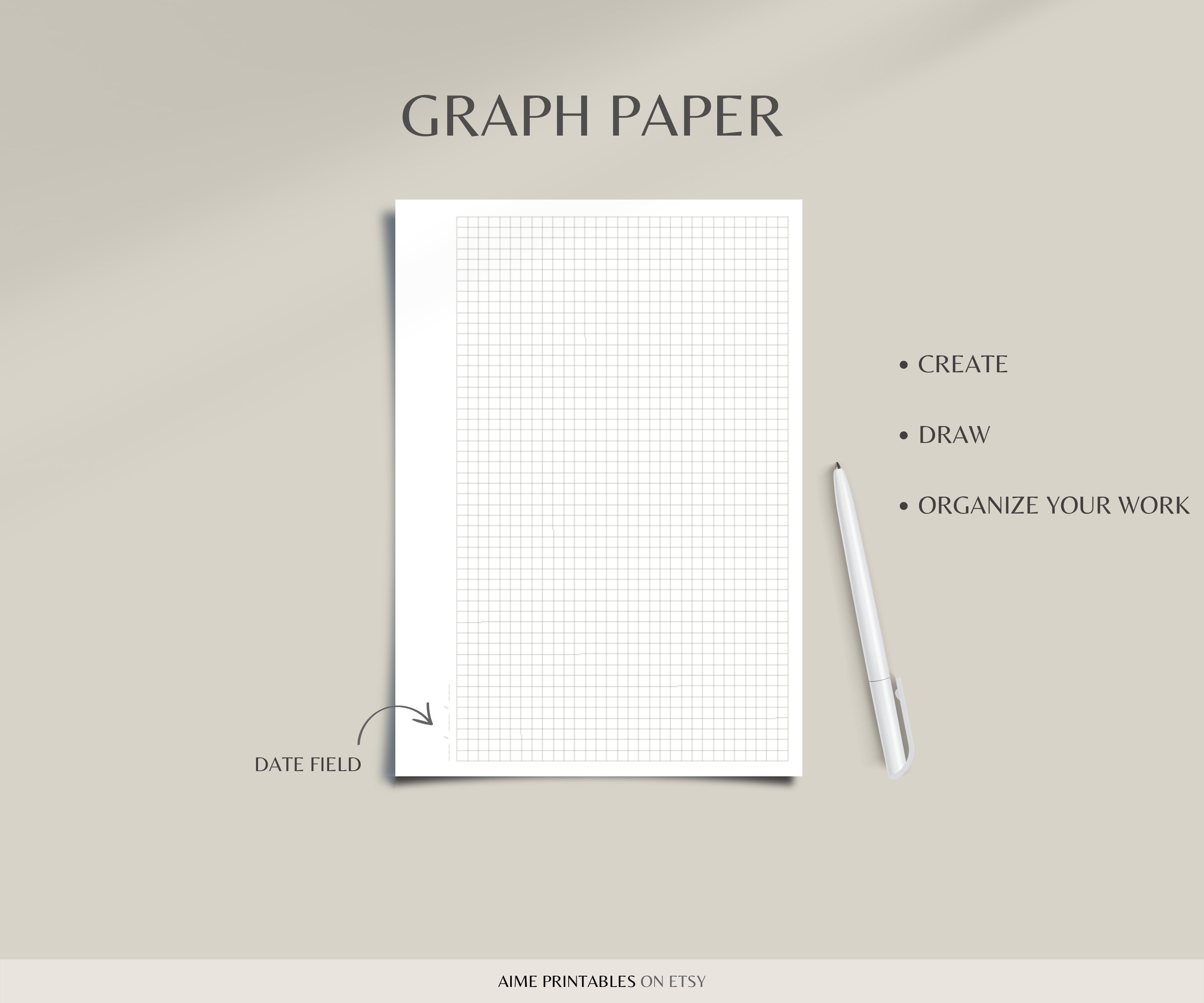 Notebook Paper Pages Printable | Graph Paper, Lined Ruled Note Taking ...