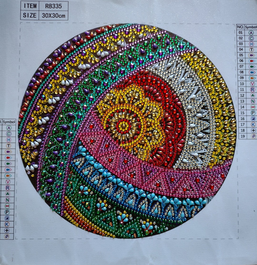 Mandala Completed Diamond Art Painting - Etsy