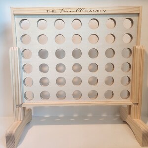 Personalized Giant JUMBO Handcrafted Tabletop 4-in-a-row Game Wooden ...