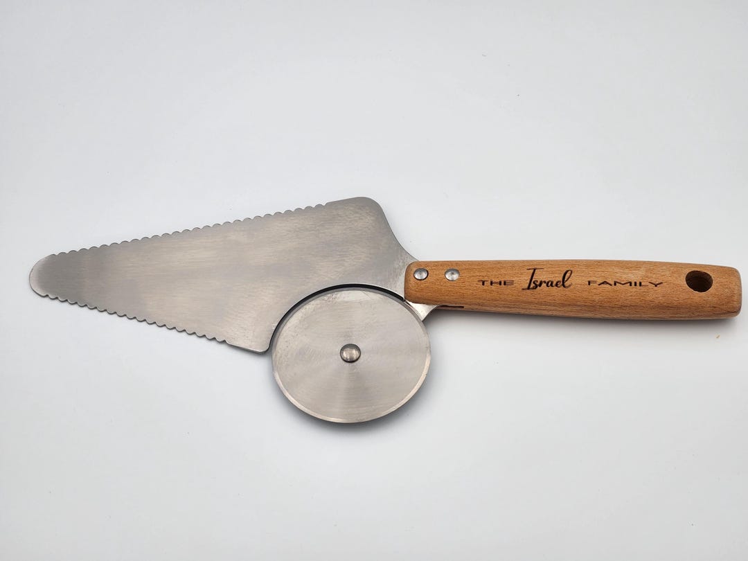 Personalized Pizza Cutter Custom Wood Pizza Wheel - Etsy