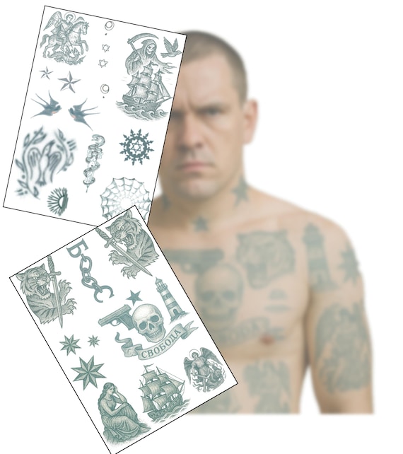Fake prison tattoos | Orangetattooshop.com