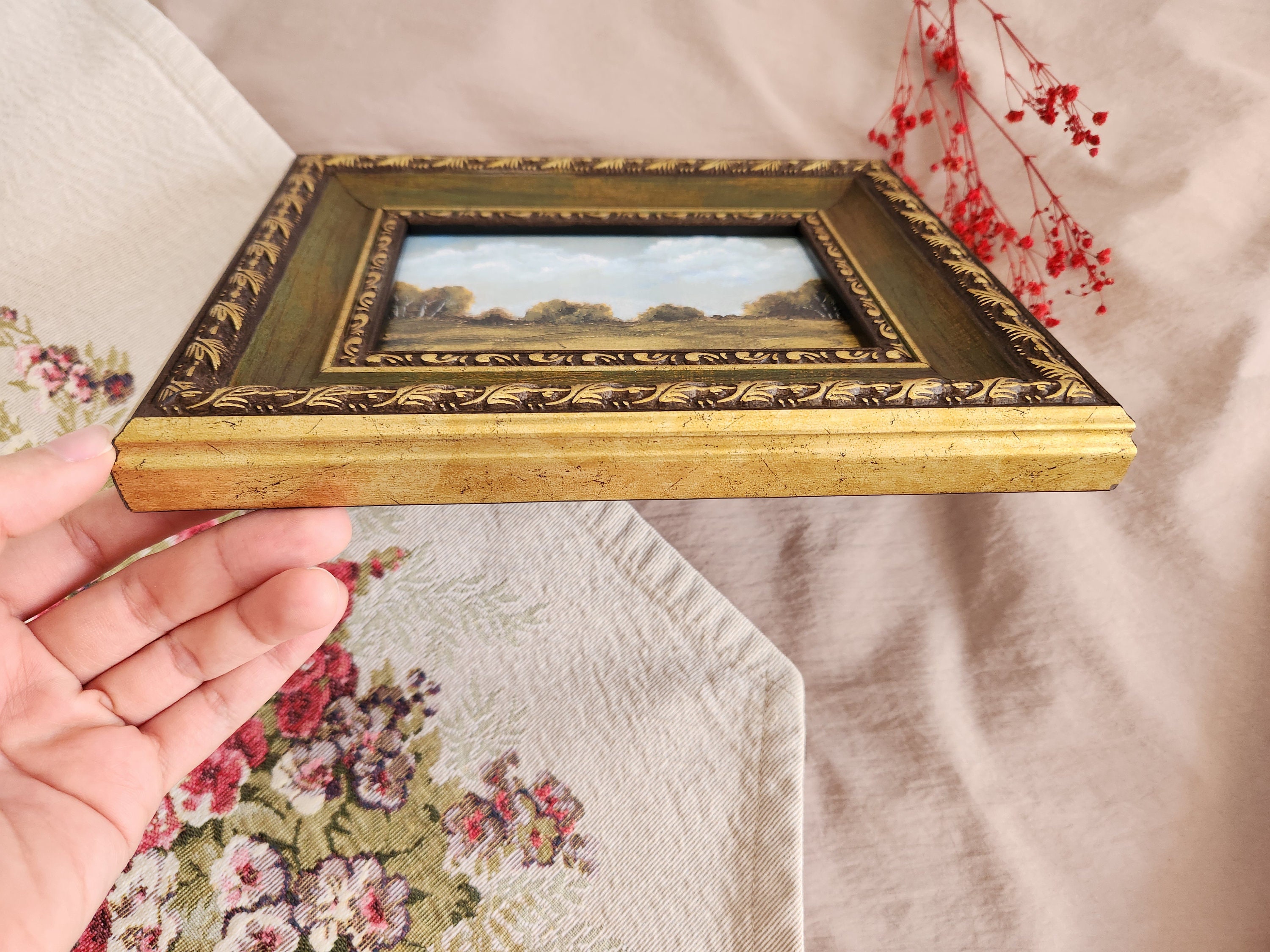 Vintage Style Framed Art Print| Small Landscape Art | Wall Art for ...