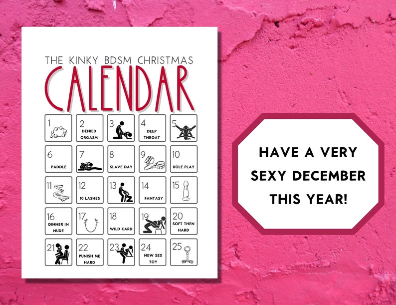 Kinky Advent Calendar Sex Games Sexy Games Adult Advent Calendar Naughty T For Him Sex