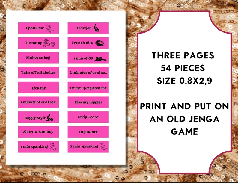 Sexy Jenga Game Foreplay Game Sex Games Sexy Games Naughty - Etsy