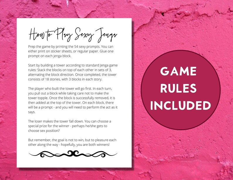 Sexy Jenga Game Foreplay Game Sex Games Sexy Games Naughty - Etsy
