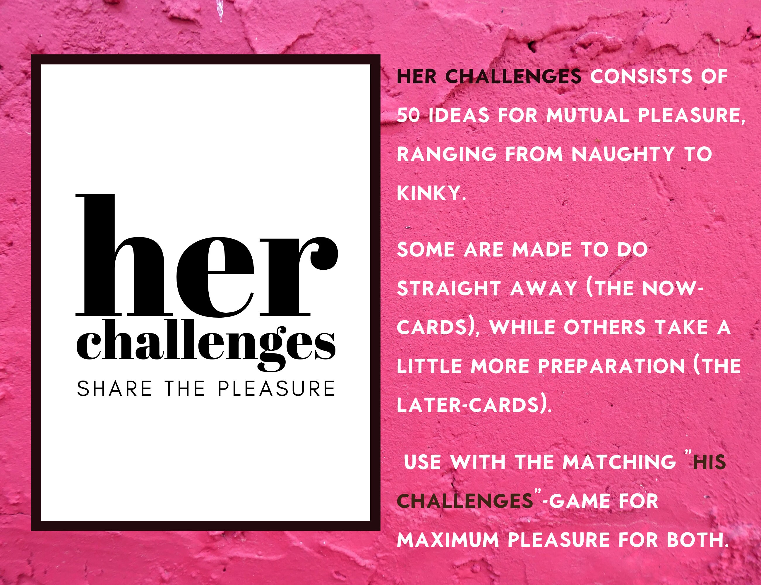 Sex Game 60 Sex Challenges For Her Printable Kinky Game For Couples Kinky Games Sexytoy For