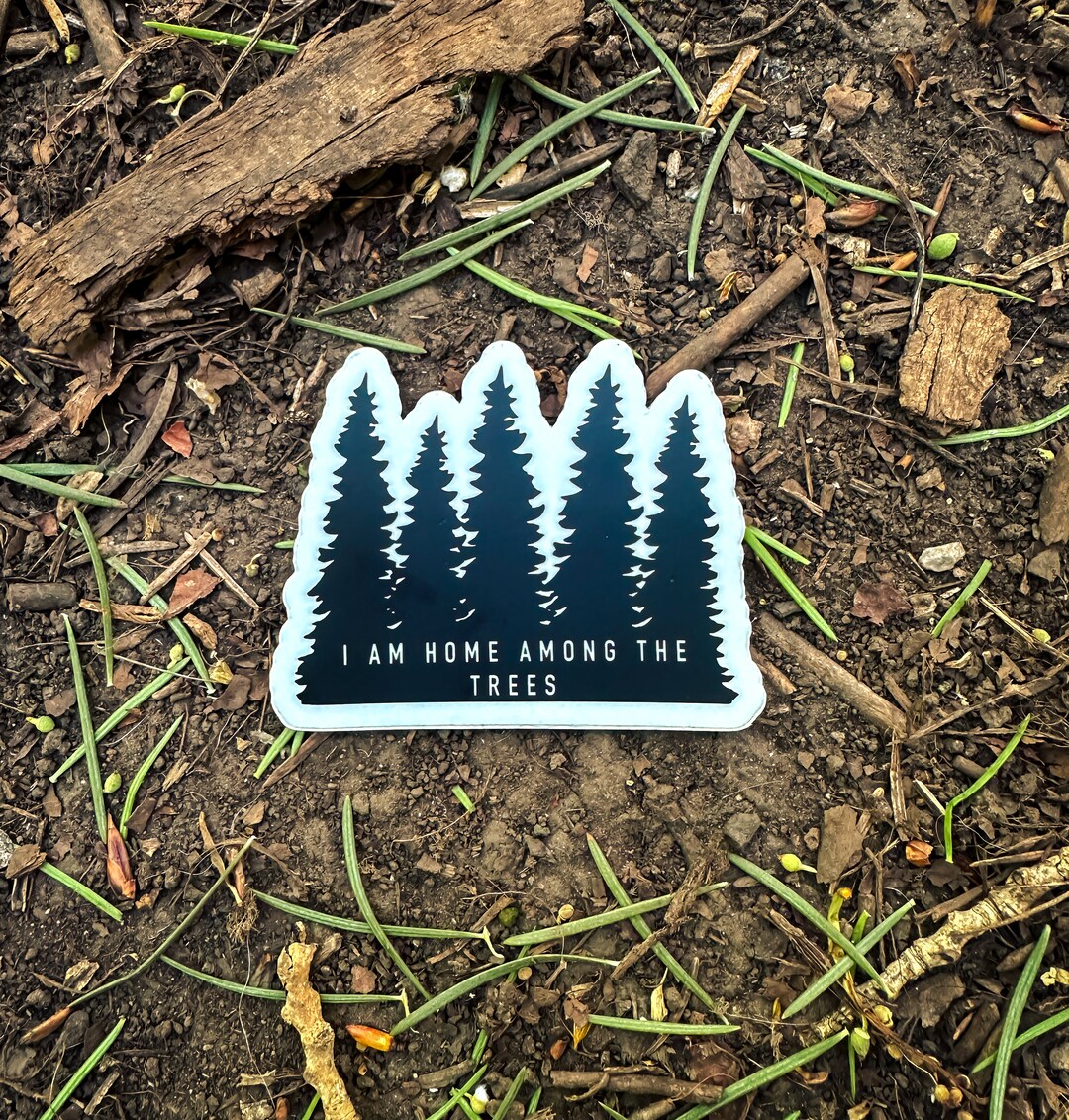 Home Among the Trees Sticker // Waterproof, Vinyl Decal, Waterbottle ...